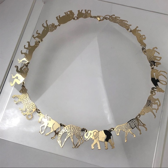 Wild Bryde | Jewelry | Host Pick Vtg Wild Bryde Safari Animals Gold ...